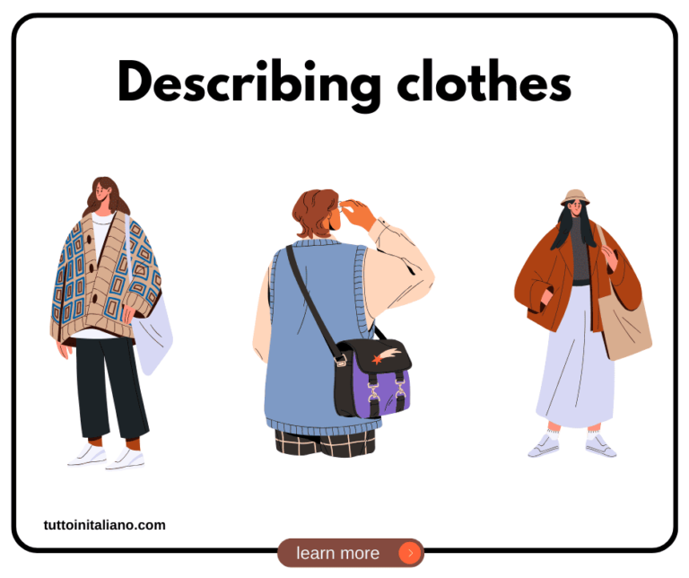 30+ Italian adjectives to describe clothes with Examples | Easy learn ...
