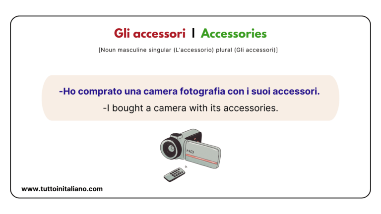 20+ English Italian words | Easy to learn words about accessories and ...