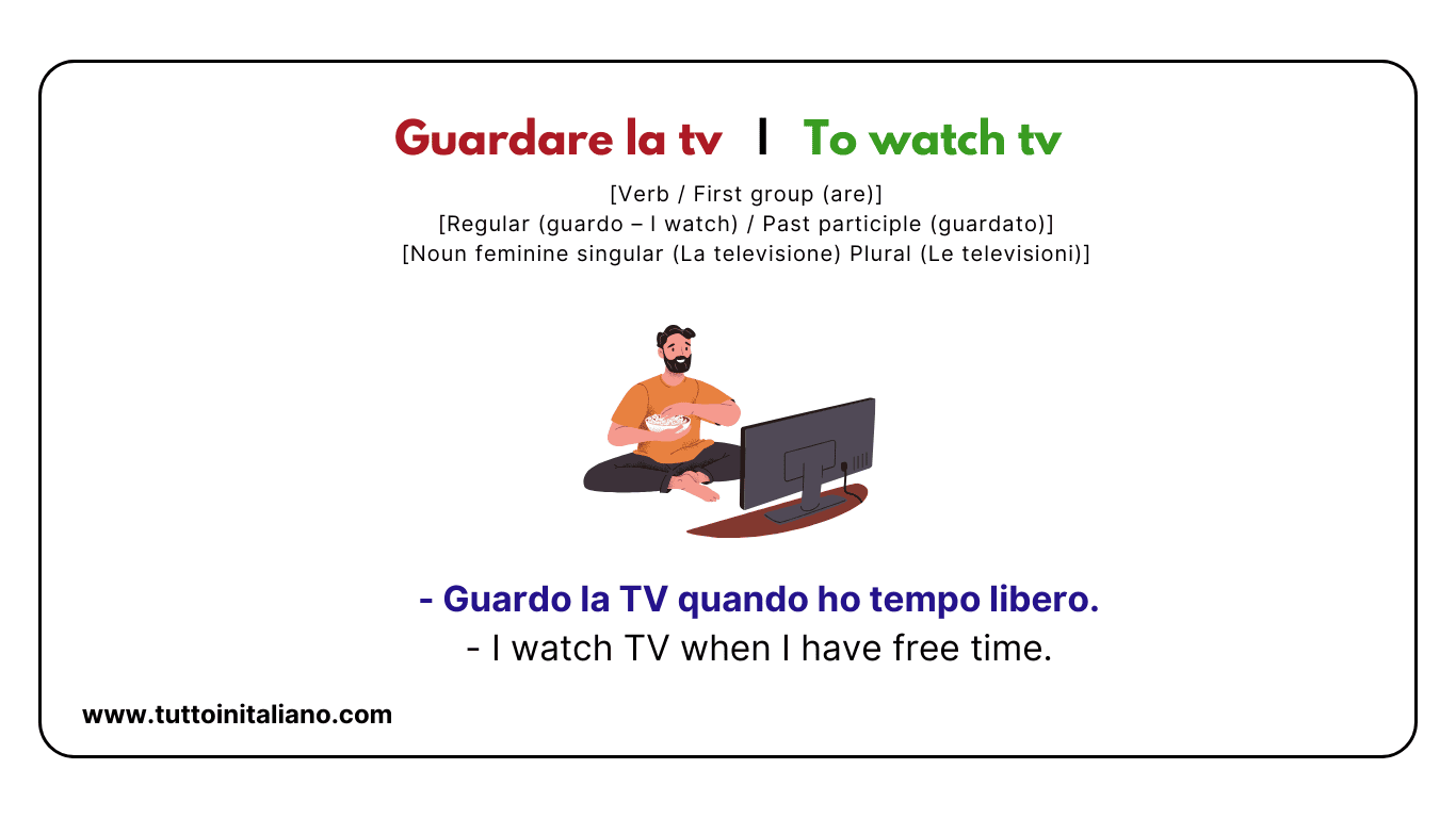 20+ Verb in Italian about the free time with easy examples for each ...