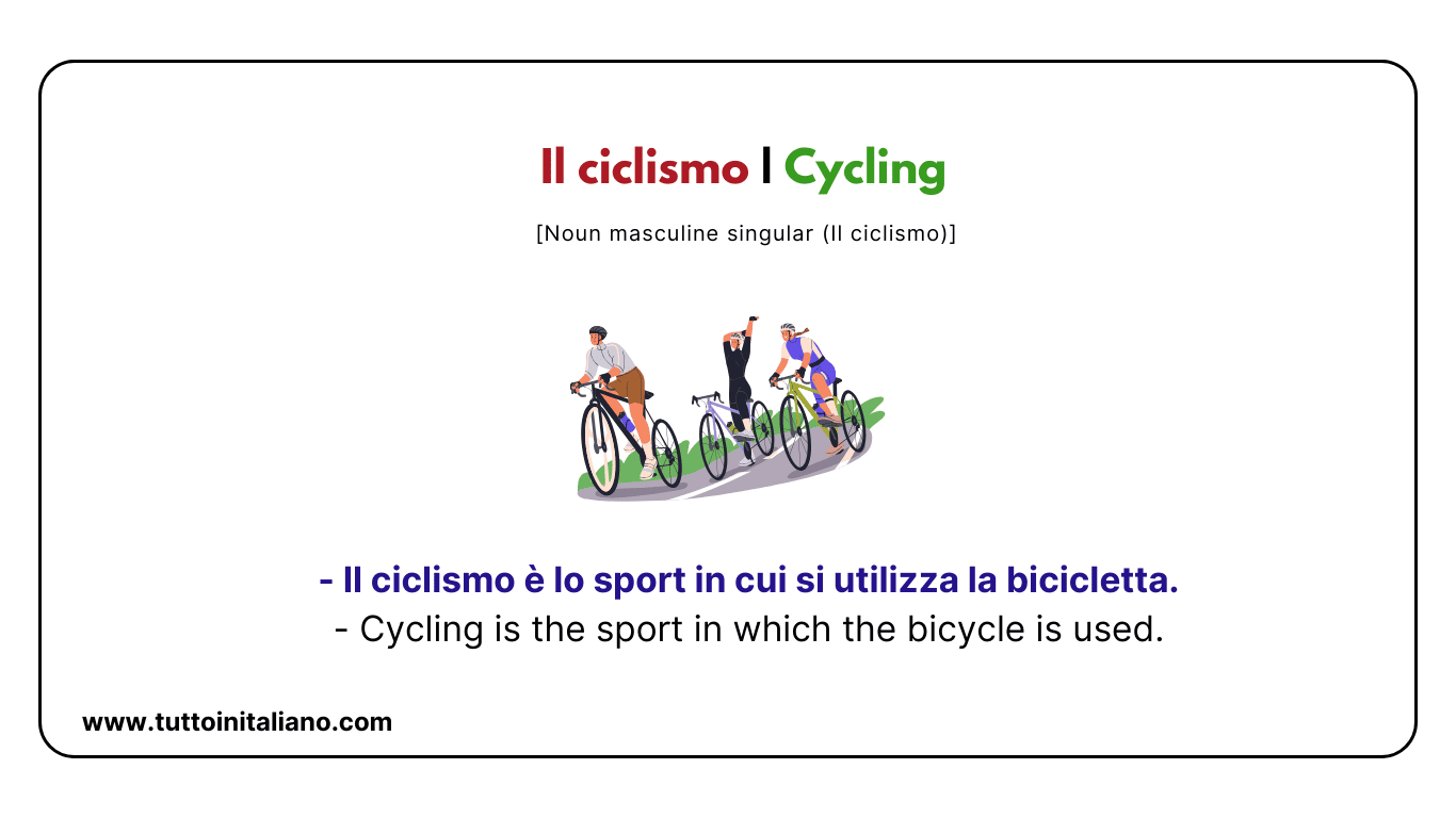 Italian vocabulary words: The Sport | Easy 20+ words for sports (part 1 ...