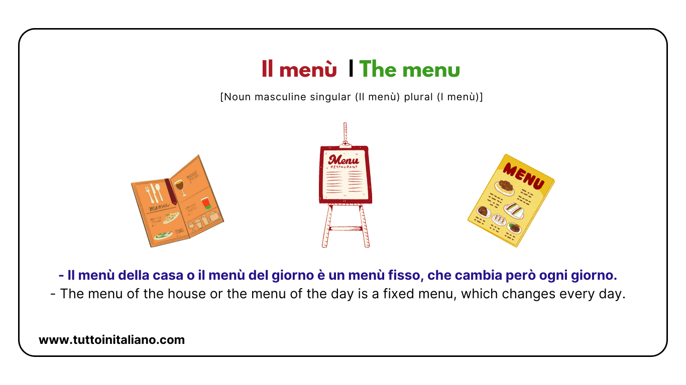 Learn Italian words: The restaurant | 20+ easy words with examples ...
