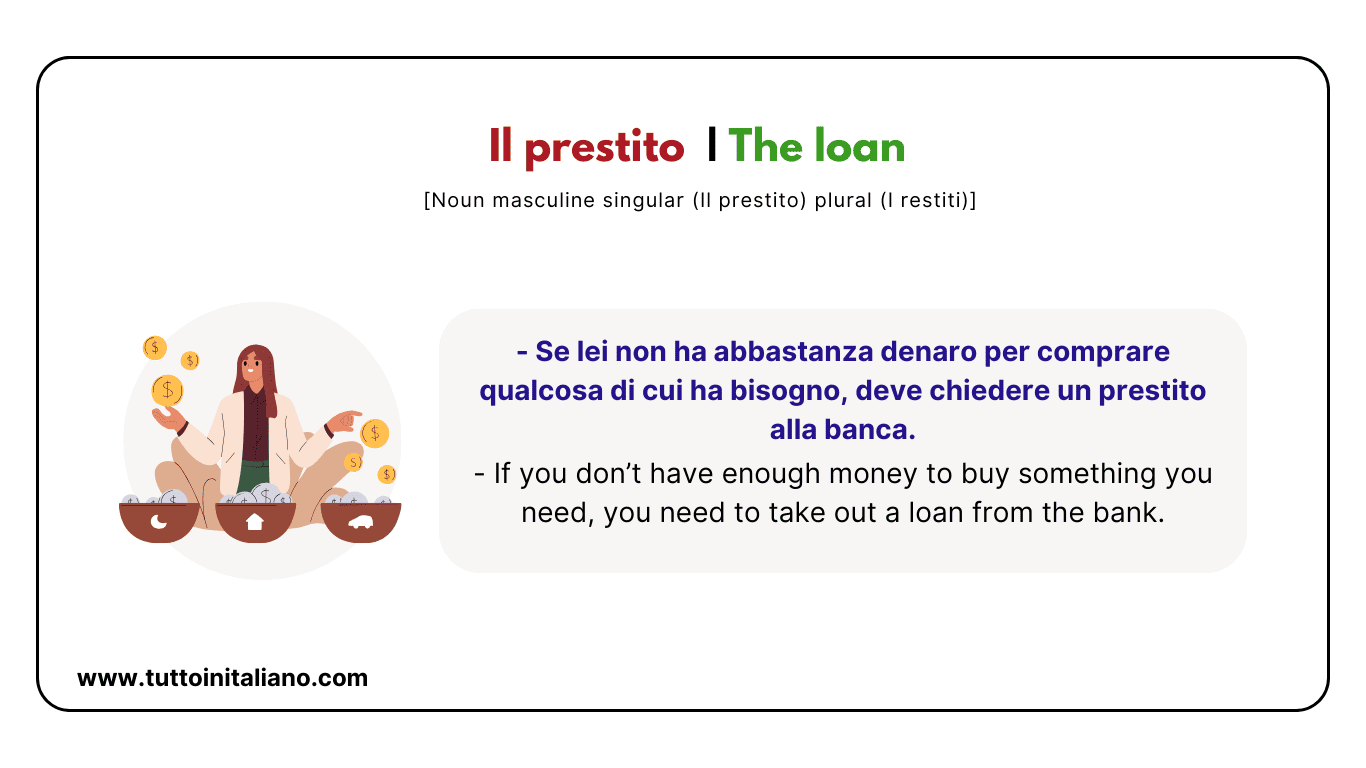 20+ Italian Vocabulary | The bank in italian | Easy Lean words about ...