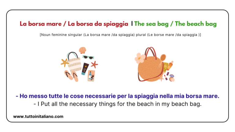20+ Italian Vocabulary | The beach in Italian | Easy learn Italian ...