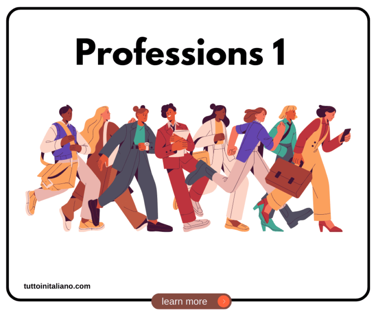 Italian vocabulary for beginners: Professions | 20 easy professions in ...