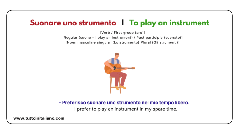 20+ Verb in Italian about the free time with easy examples for each ...