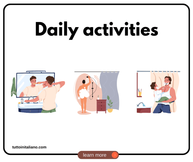 25+ Italian language verbs - Basic daily activities in Italian with ...